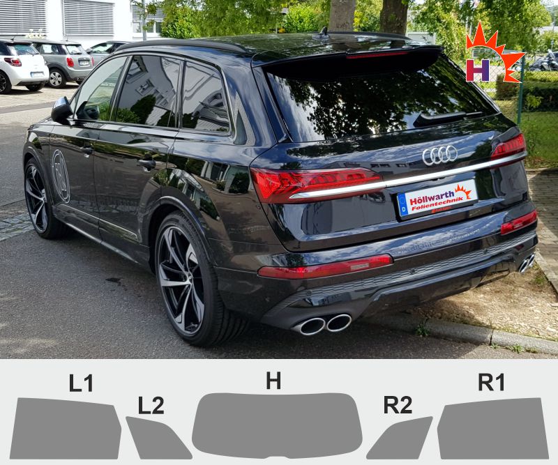 Tönungsfolie für den AUDI Q7 4M zum selber montieren.